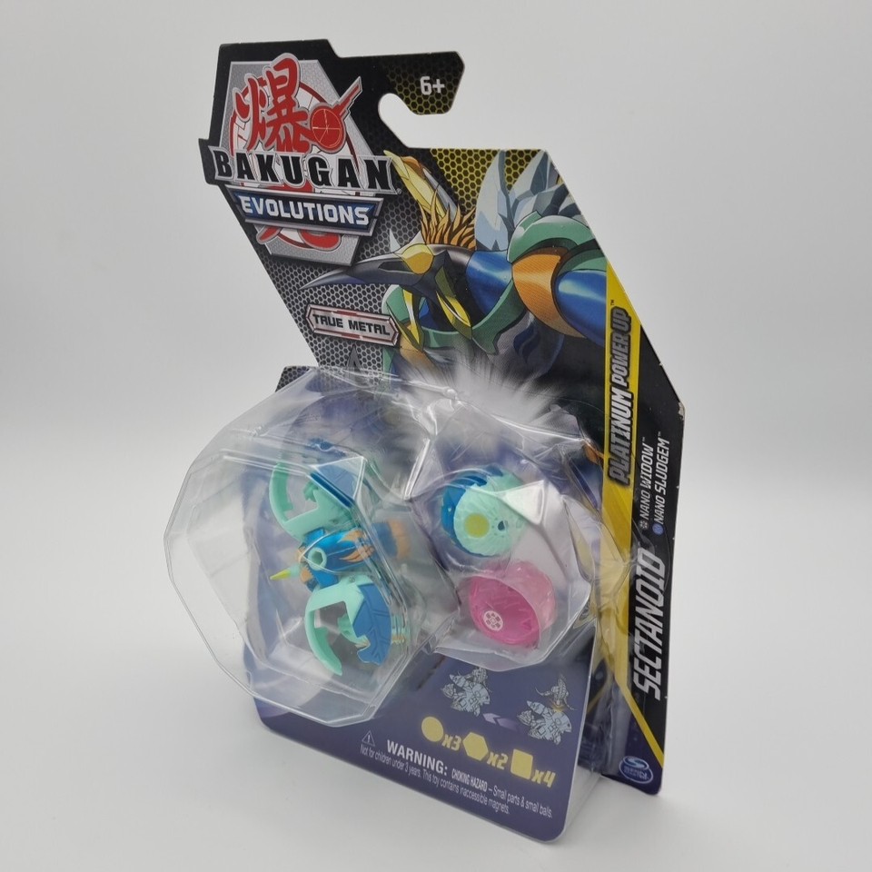 Bakugan Evolutions Platinum Sectanoid Starter Pack Nano Widow & Nano ...