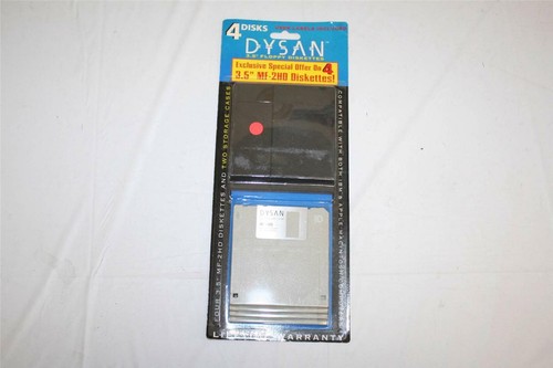 Dysan 3.5" Floppy Diskettes, 4 pack with storage cases 3.5" MF-2HD New ...