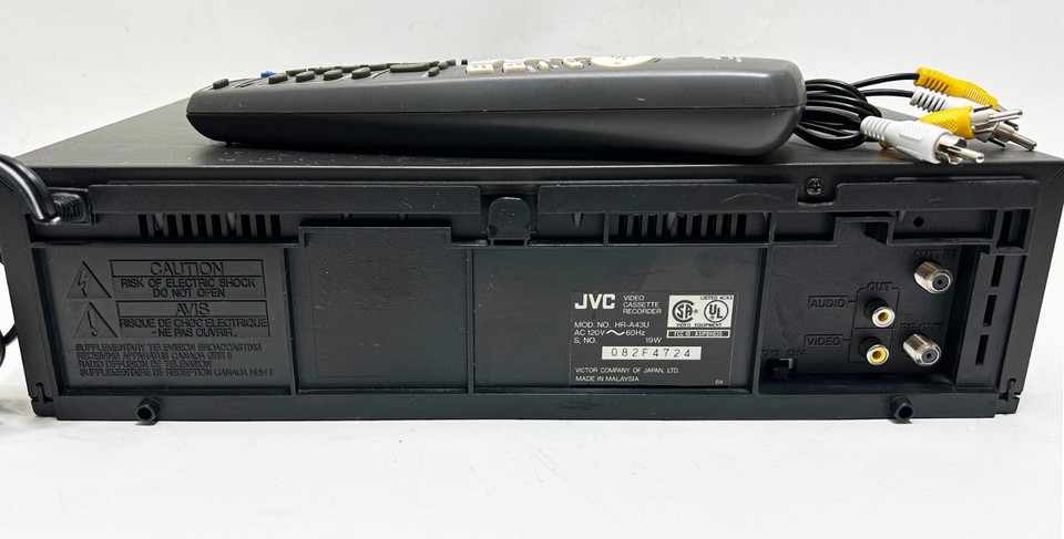 JVC 4-Head VCR Video Cassette Recorder VHS Tape Player HR-A43U w ...
