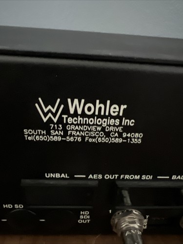 Wohler AMP2-S8 - Digital Audio Monitor Panel Power Tested No Pwr Cord ...