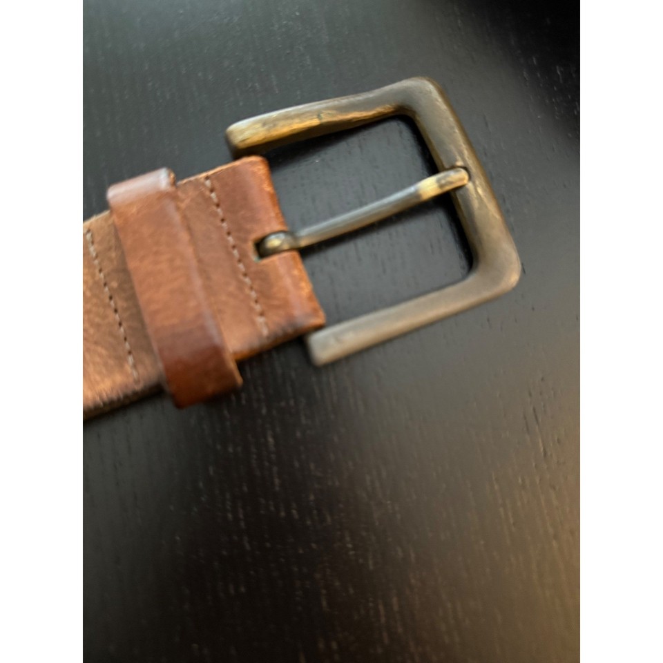 American Eagle Mens Leather Belt 36 Brown X-Weave Broken-In Western ...