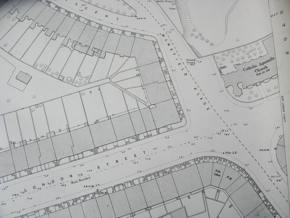 1895 Ordnance Survey Office Town Street Plan- Edinburgh Cannon Mills ...
