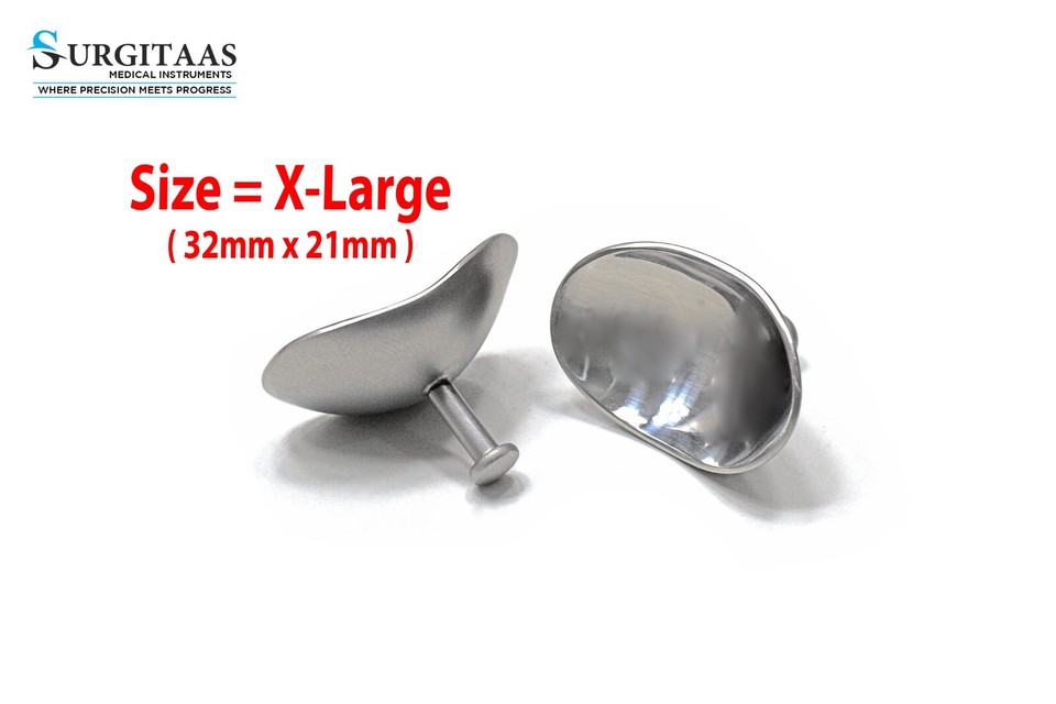 Corneal Eye Shield Stainless Steel | XL 32mm X 21mm | Laser Eye ...