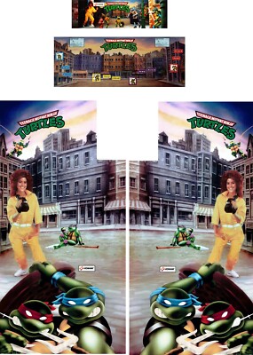 Tmnt Arcade Art Complete Kit 4pc Side Art Cpo Marquee - Tmnt Side Art ...