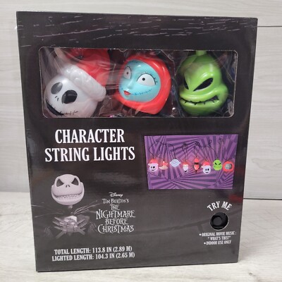 Disney Nightmare Before Christmas Character Musical LED String Lights ...