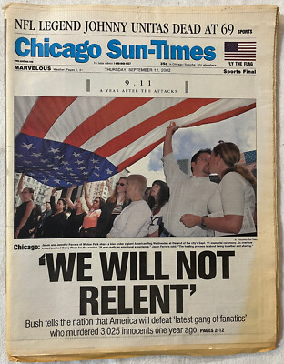 Chicago Sun-Times, Sports Final, Thursday, September 12, 2002 | eBay