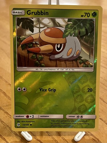 Pokemon Grubbin 13/149 Base Set Sun & Moon REVERSE HOLO NM/M | eBay