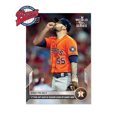 Ryan Pressly Astros World Series Game 5 2022 MLB TOPPS NOW Card 1155 In ...