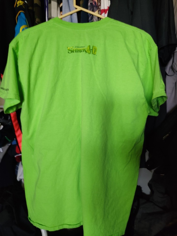 Shrek 4d universal studios neon green cartoon anime official shirt ...