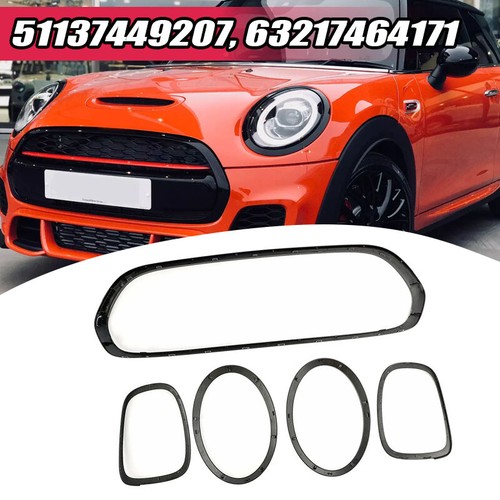 Grille Kit Front Rear Fog Light Surround Trim For Mini Cooper S F55 F56 ...