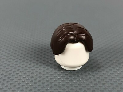 LEGO Dark Brown Minifigure Hair Piece Bowl Cut Parted in Center (x1) | eBay