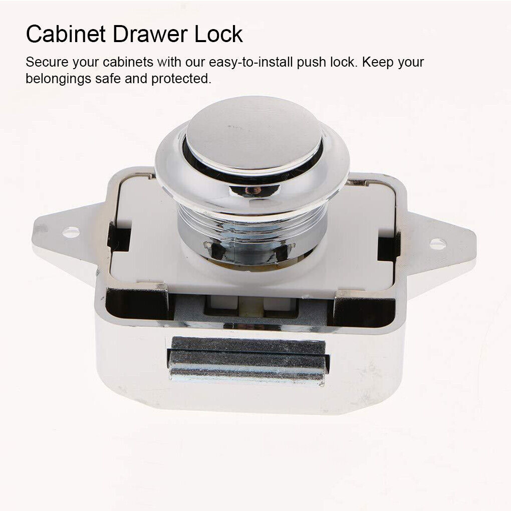 Large Button Latch Knob Catch Lock For RV Drawer Cupboard Door Caravan ...