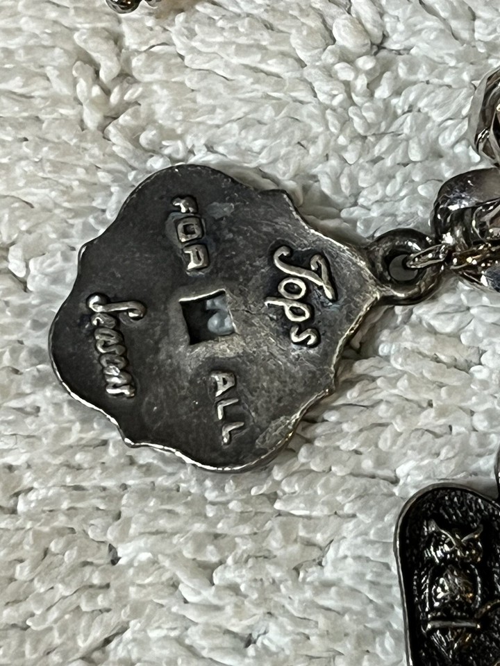 Vintage TOPS CHARM BRACELET Weight Loss Program Silver Tone with 9 ...