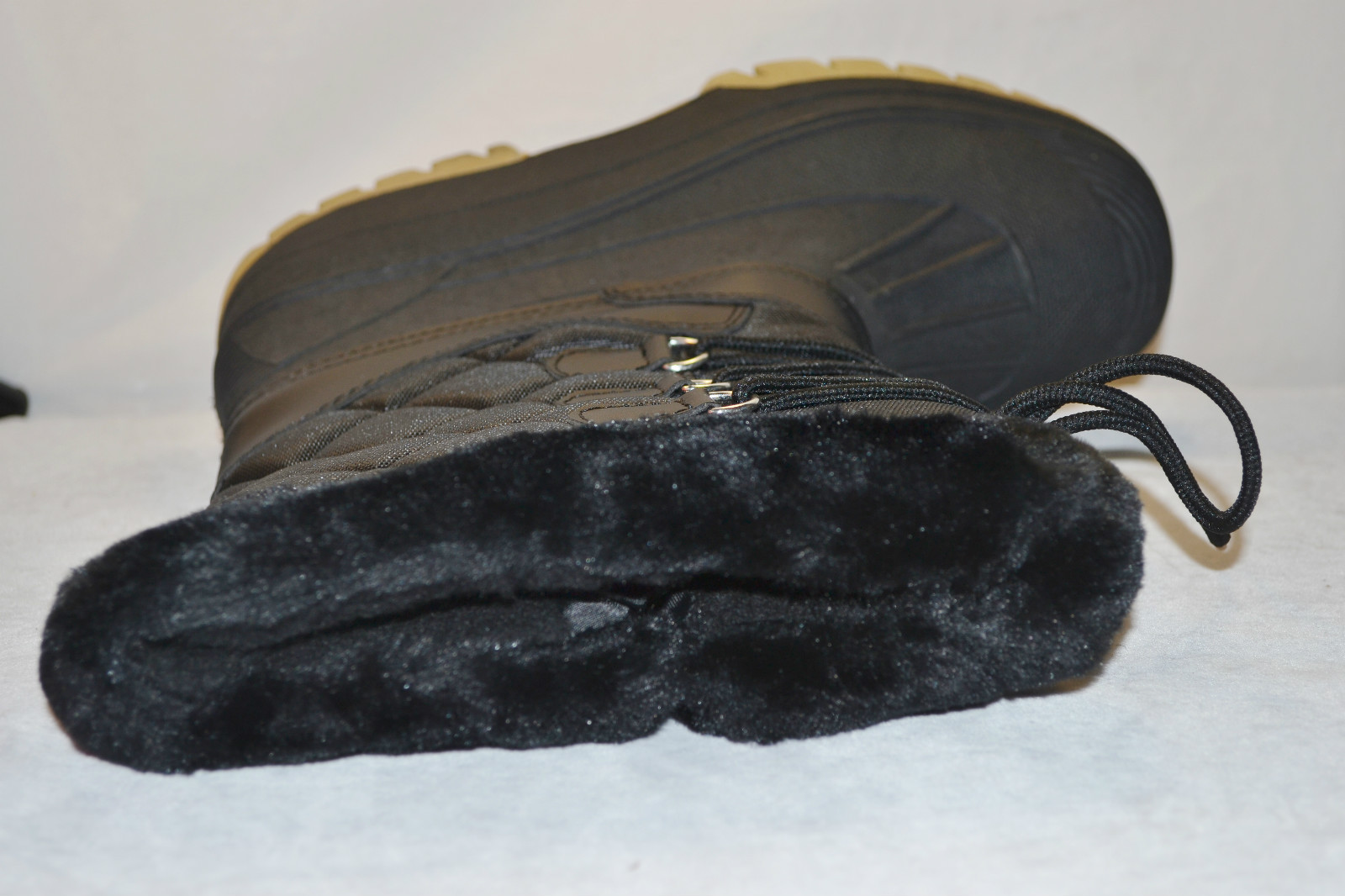 WFS Womens SUGARLOAF SNOWBOOTS WINTER shoes size 5 NEW BLACK FUR LACE ...