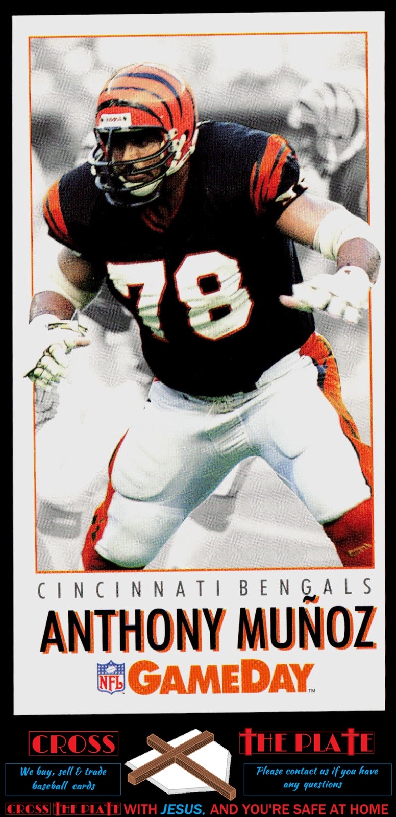 1-1992 GameDay Anthony Munoz Cincinnati Bengals #376 | eBay