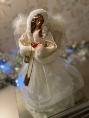 The Bradford Exchange Cardinal Silent Night Illuminated Musical Angel ...