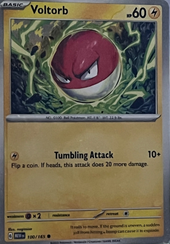 Voltorb pokemon card 100/165 non holo... NR Mint!!! | eBay