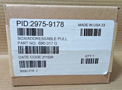 NEW LOT OF 2 SIMPLEX 2975-9178 FIRE ALARM BOX ADDRESSABLE PULL STATION ...