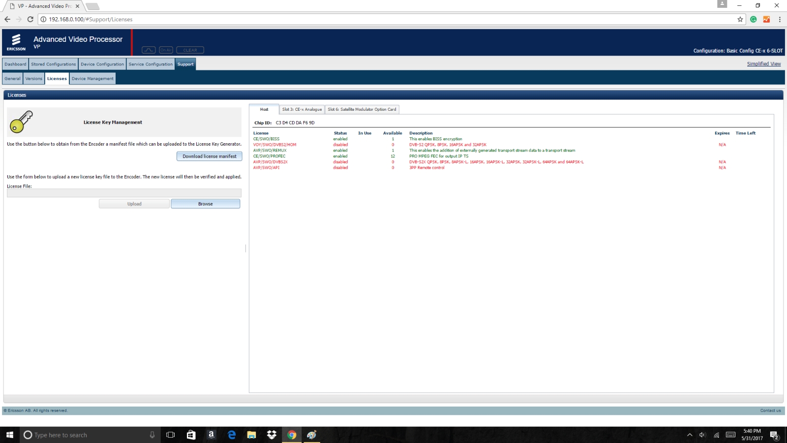 CID NEW ERICSSON AVP3000 VOYAGER EVENTS 3G HD SD SDI ENCODER DVB-S2 L ...