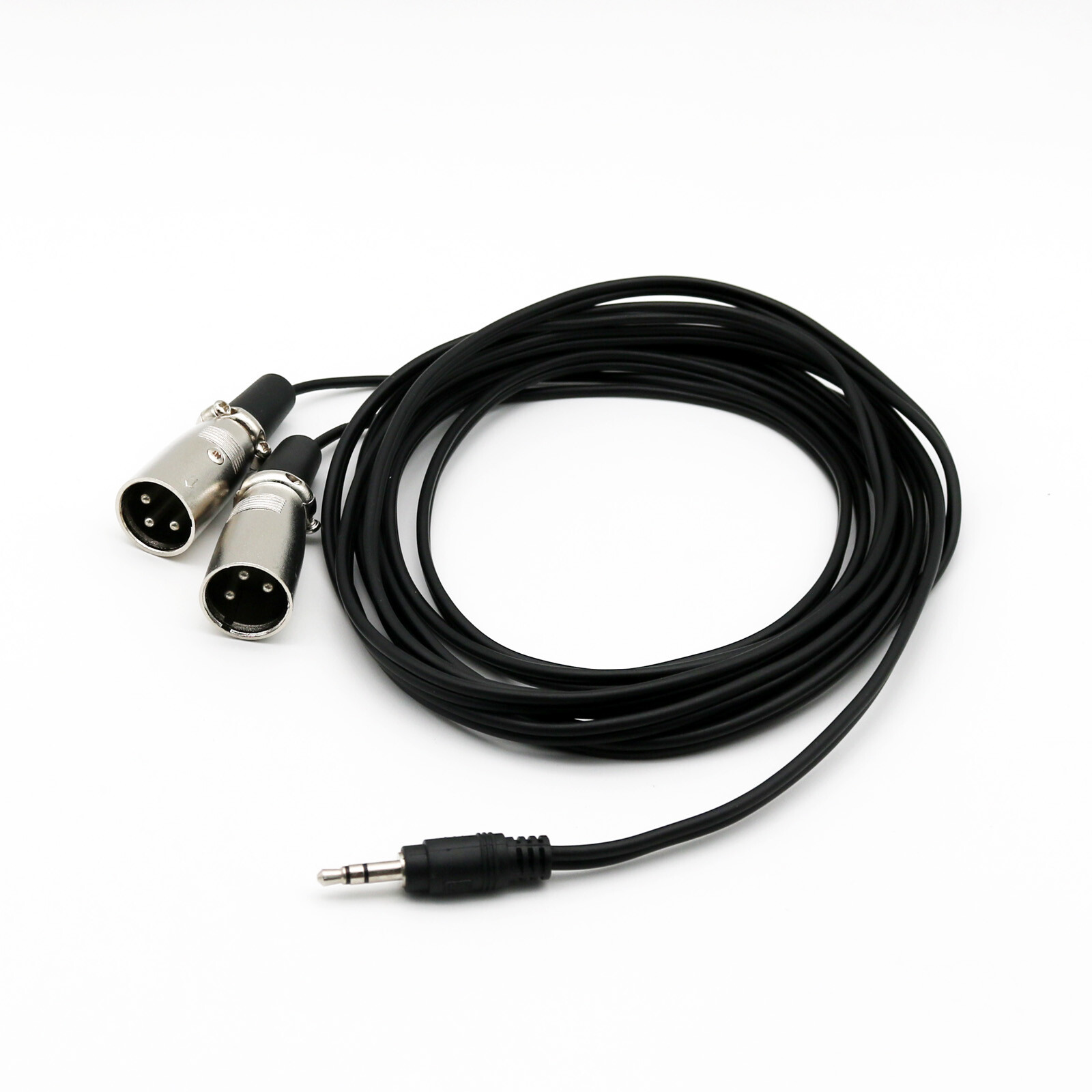 3.5mm 1/8" Male TRS to Dual XLR Male Audio Stereo Spliter Extension ...