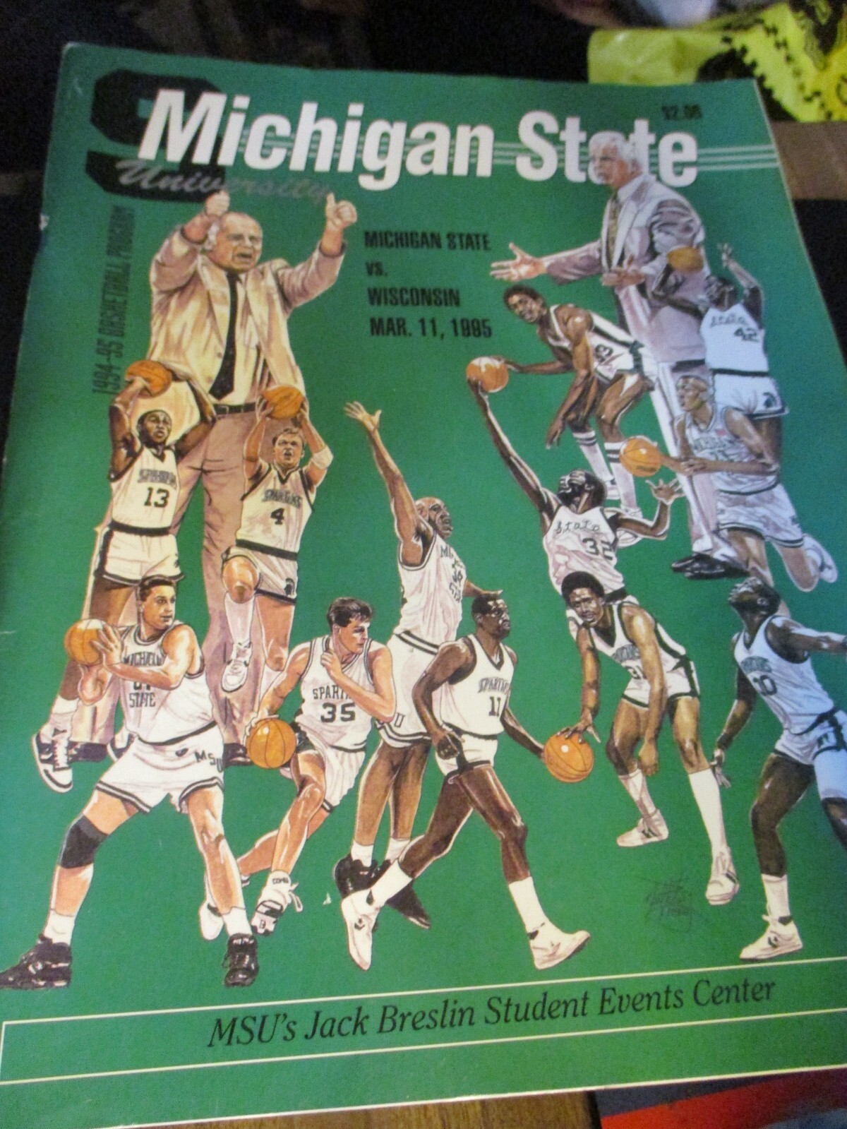 3-11-1995 MICHIGAN STATE BASKETBALL Vs. Wisconsin Game Program 136 ...