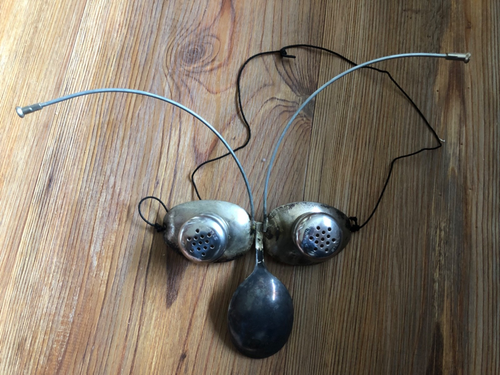 Handmade Fun Welded Silverware & S/P Shaker Wearable Halloween or Party ...