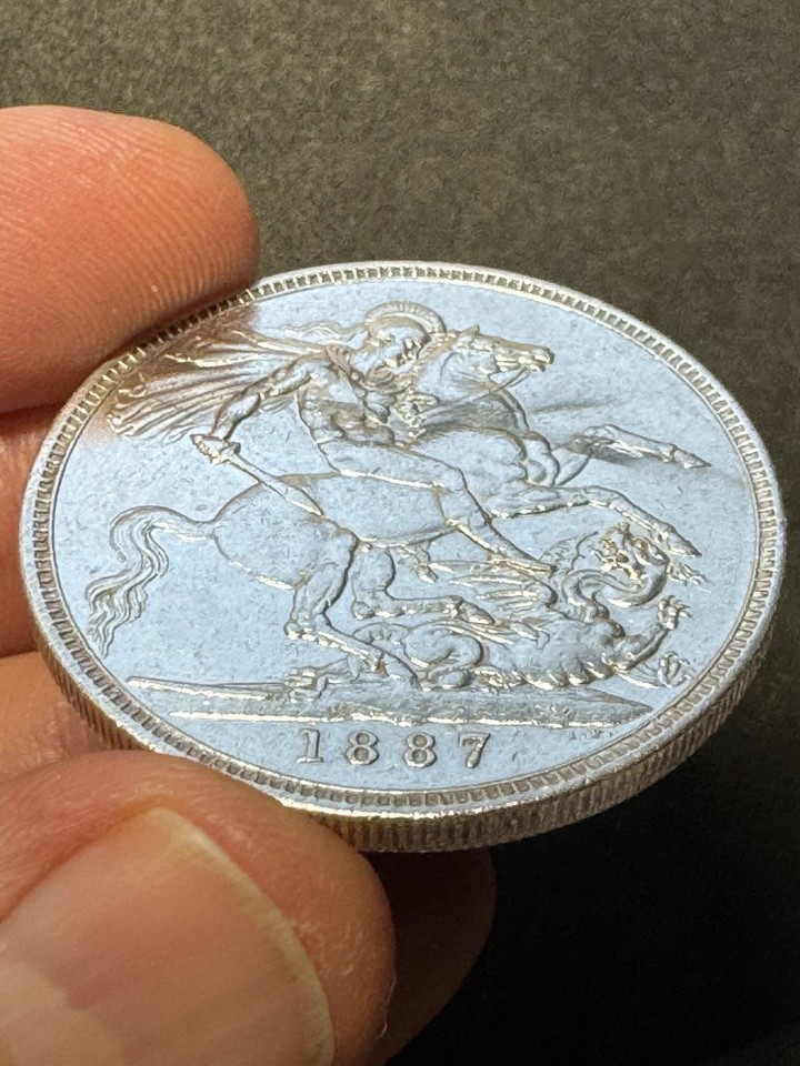 Queen Victoria Silver Crown Coin 1887 925 VGC 28g Silver Jubilee | eBay UK