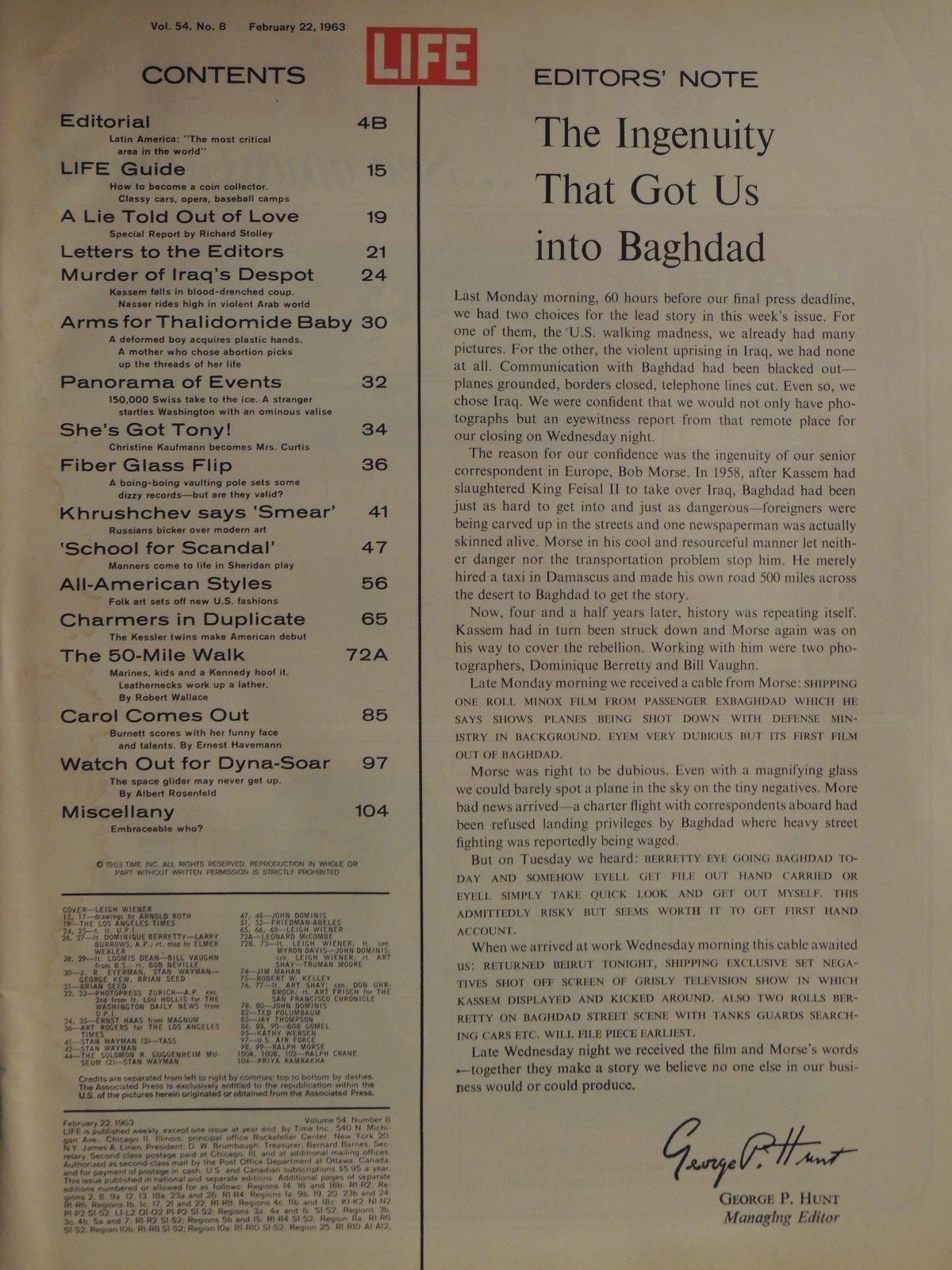 LIFE February 22,1963 Kessler Twins / Carol Burnett / Latin America ...