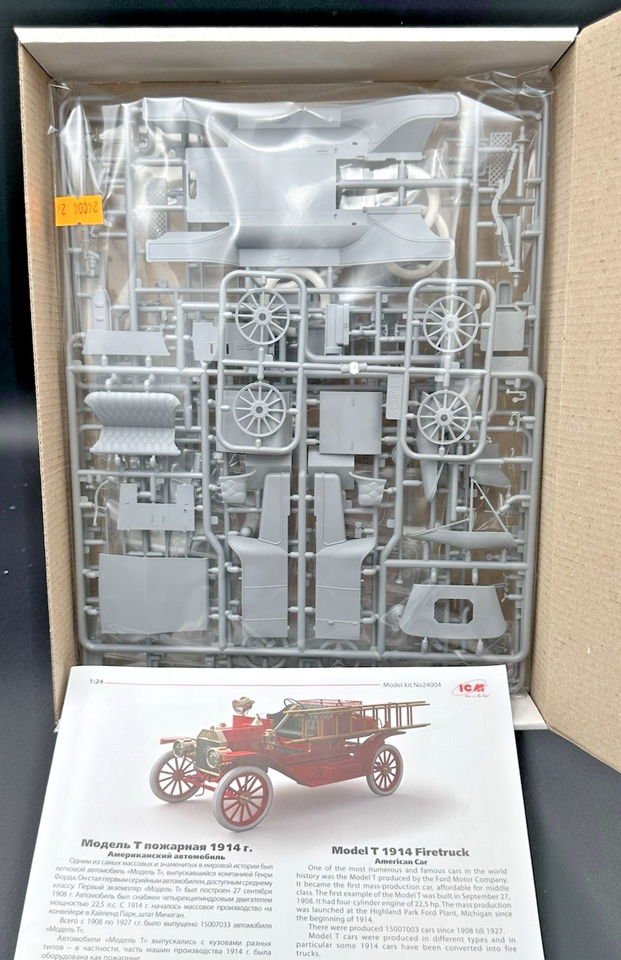 ICM Model T 1914 Firetruck 1:24 Scale Kit #24004 Vintage Ford Fire ...
