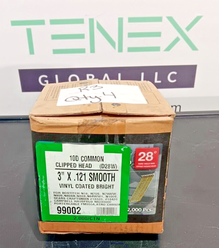 10D Common Clipped Framing Nail(D28W) 3" x .121 Smooth Vinyl Coated ...