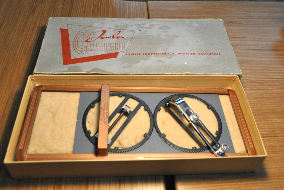 Vintage Fowler Engineering Ellipsograph Ellipse Drawing Tool ~ Circa ...