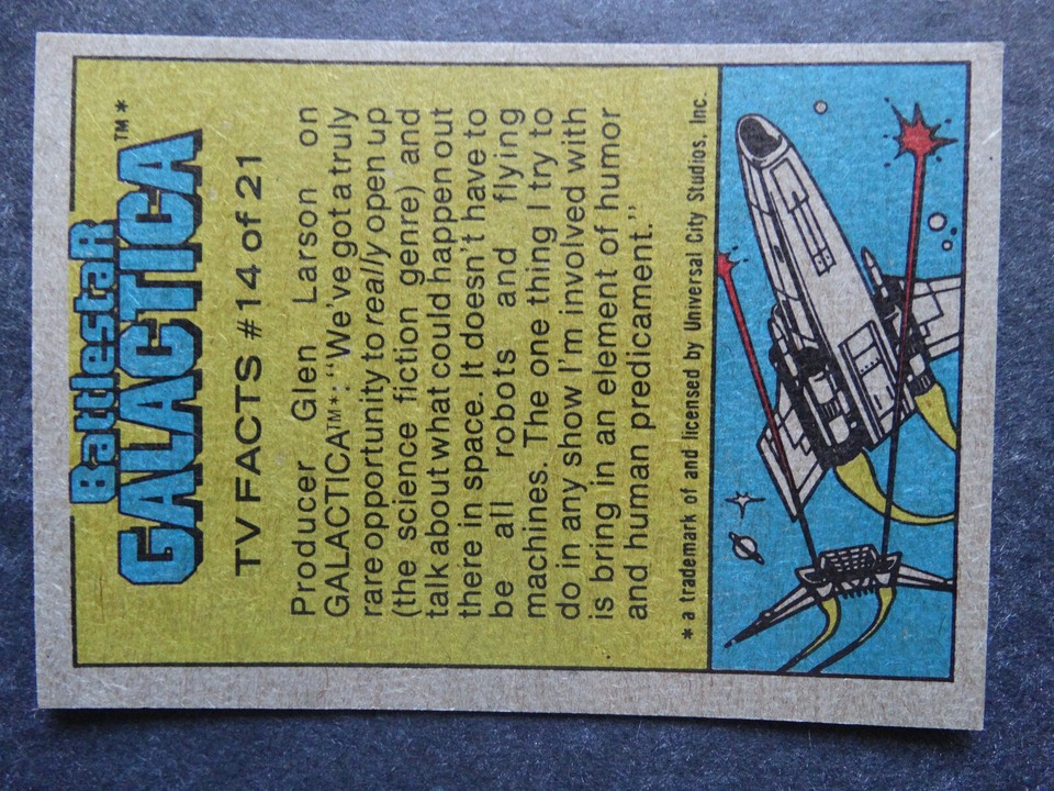 (VG) 1978 Topps Battlestar Galactica TV Show Card Complete Your Set U ...