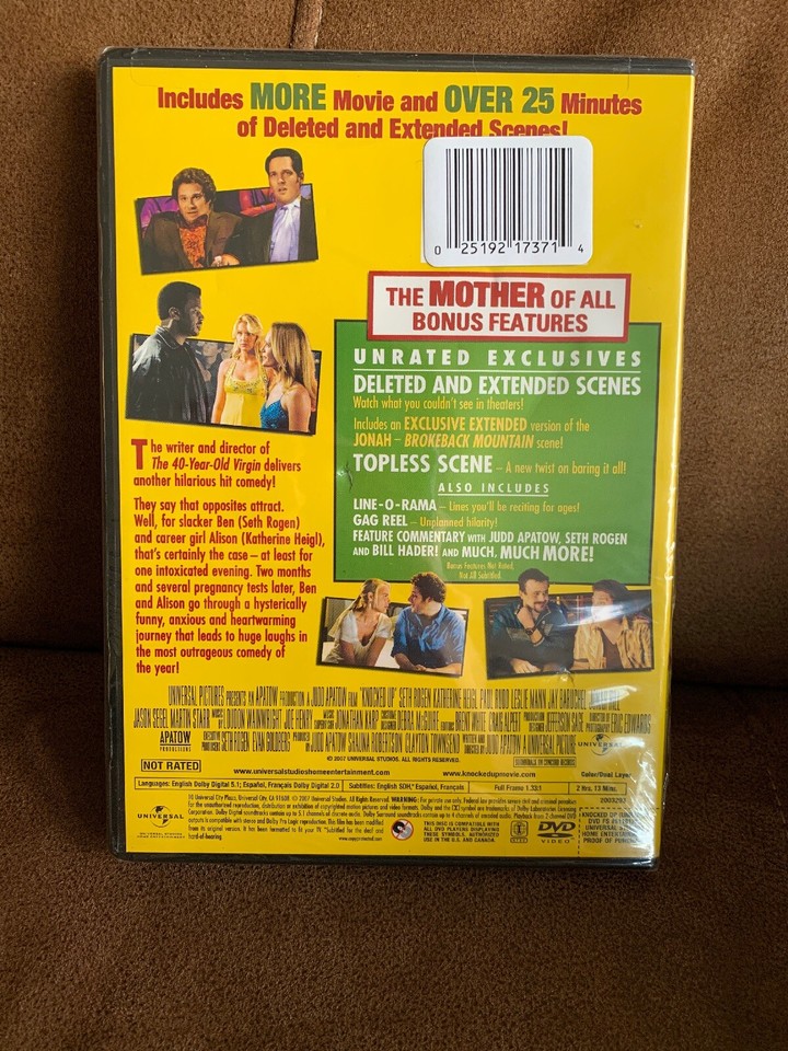 Knocked Up (DVD, 2007, Unrated and Unprotected Full Screen). Brand New ...