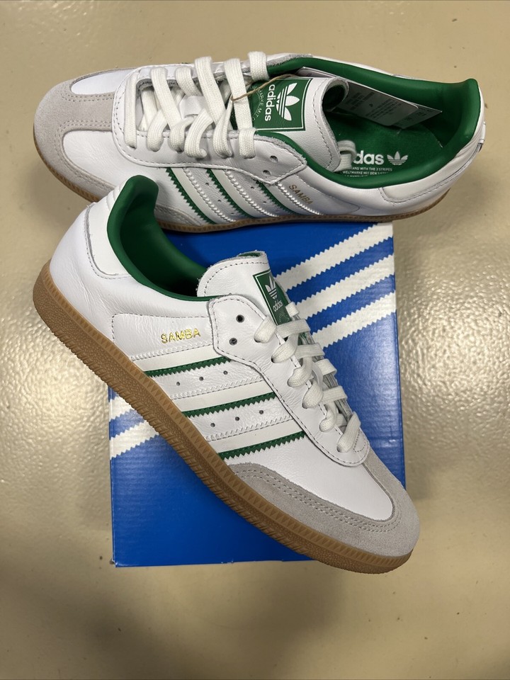 Adidas Samba OG “Crystal White Green” Colorway Men’s Size 5.5 Authentic ...