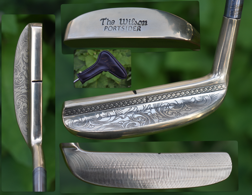 LEFT HAND Wilson Portsider Putter Napa 8802 35.5" + HC Boutique Custom ...