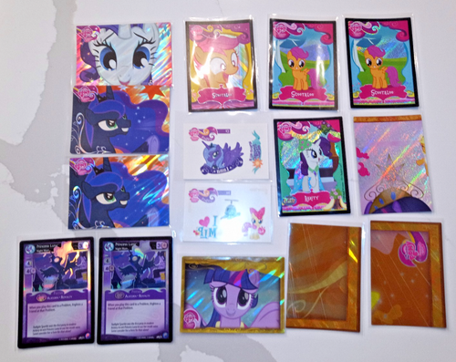 My Little Pony CCG ⭐️ 105 Cards Lot: Gold & Regular Foil + Stickers ...