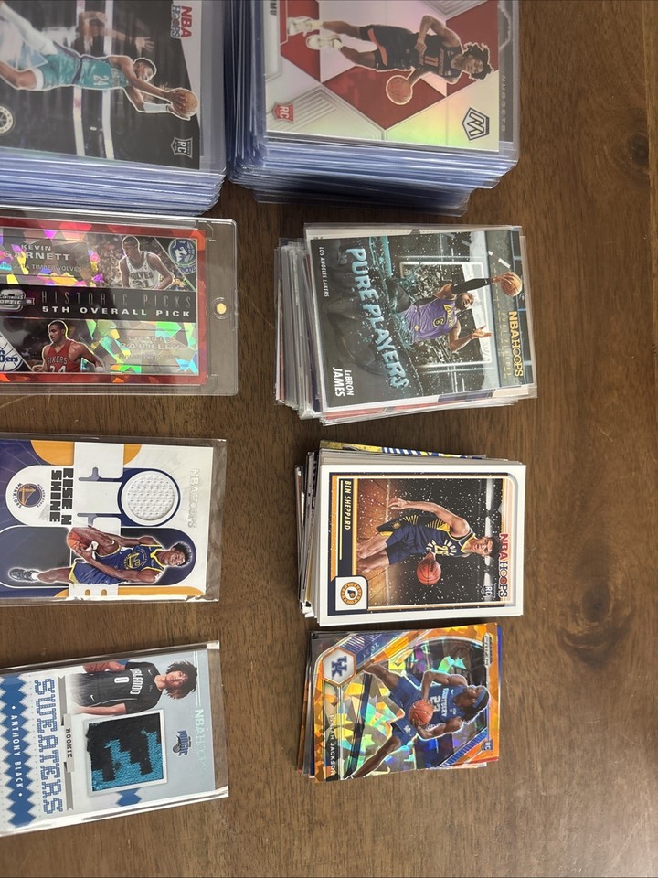 Huge NBA Basketball 200+ Card Lot, Rookies, Inserts, Parallels Graded ...