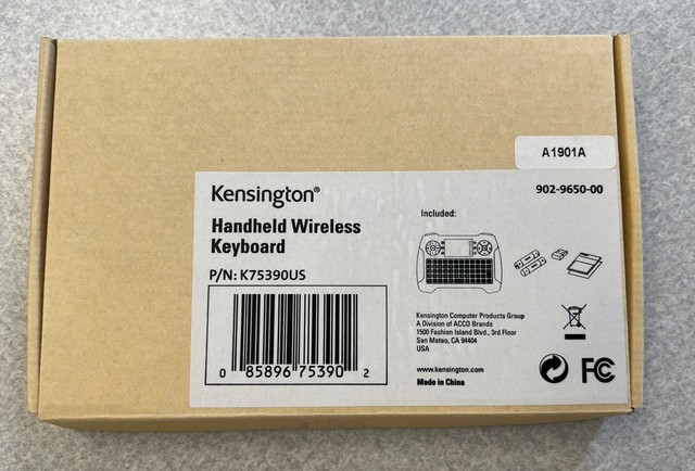 Kensington Wireless Handheld Keyboard K75390US Black for sale online | eBay