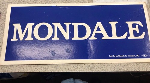 Mondale Political Sign | eBay