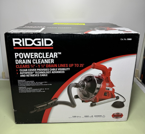 Ridgid 55808 PowerClear Drain Snake Cleaner Machine 120V for Tubs ...