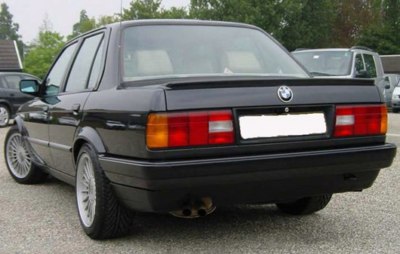 BMW E30 Sedan Rear Trunk Lip Spoiler Lip | Black | Fiberglass | Bolt-On ...