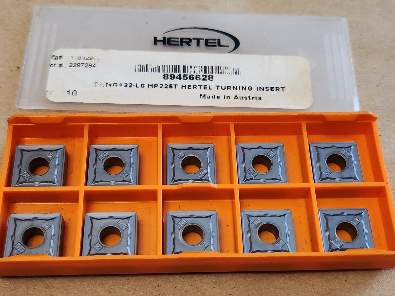 Hertel 11692987 SNMG432-L6 HP225T Carbide Turning Inserts 10 Pc for ...