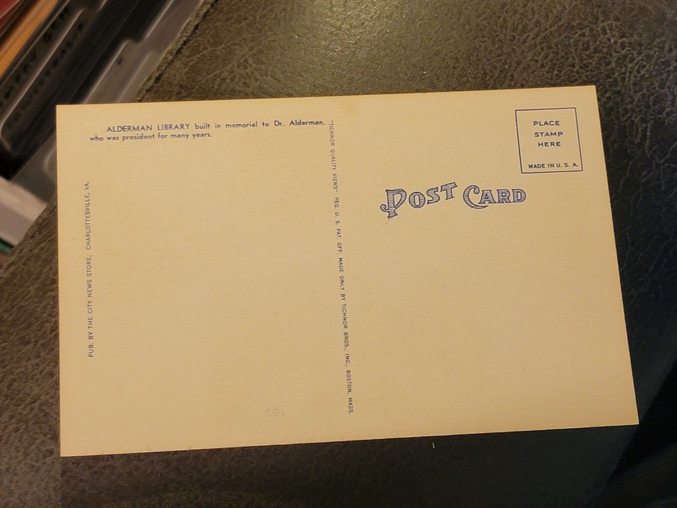 University Of Virginia Charlottesville VA Multi View Linen Postcard ...