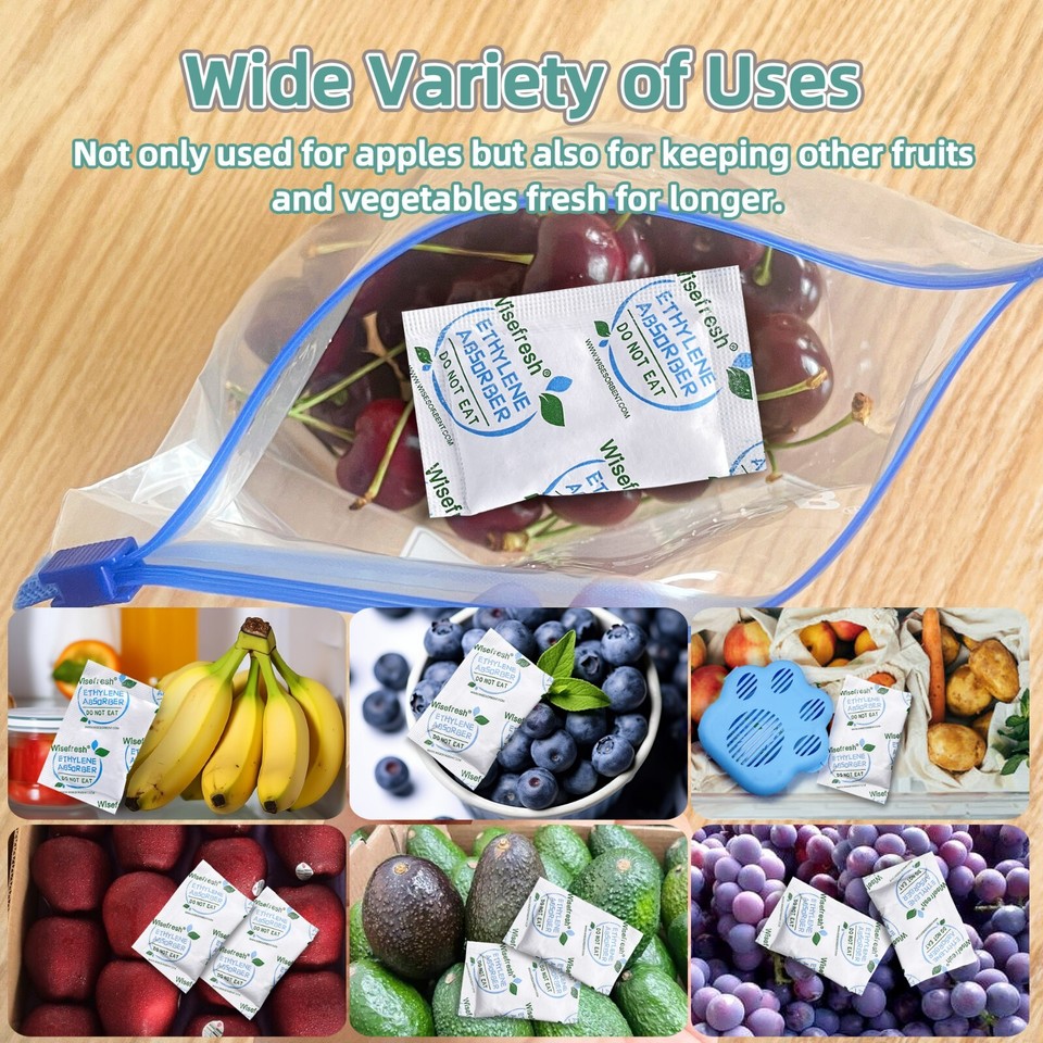 10 Gram Ethylene Gas Absorber Packets, Vegetable & Fruit Fresh Produce ...