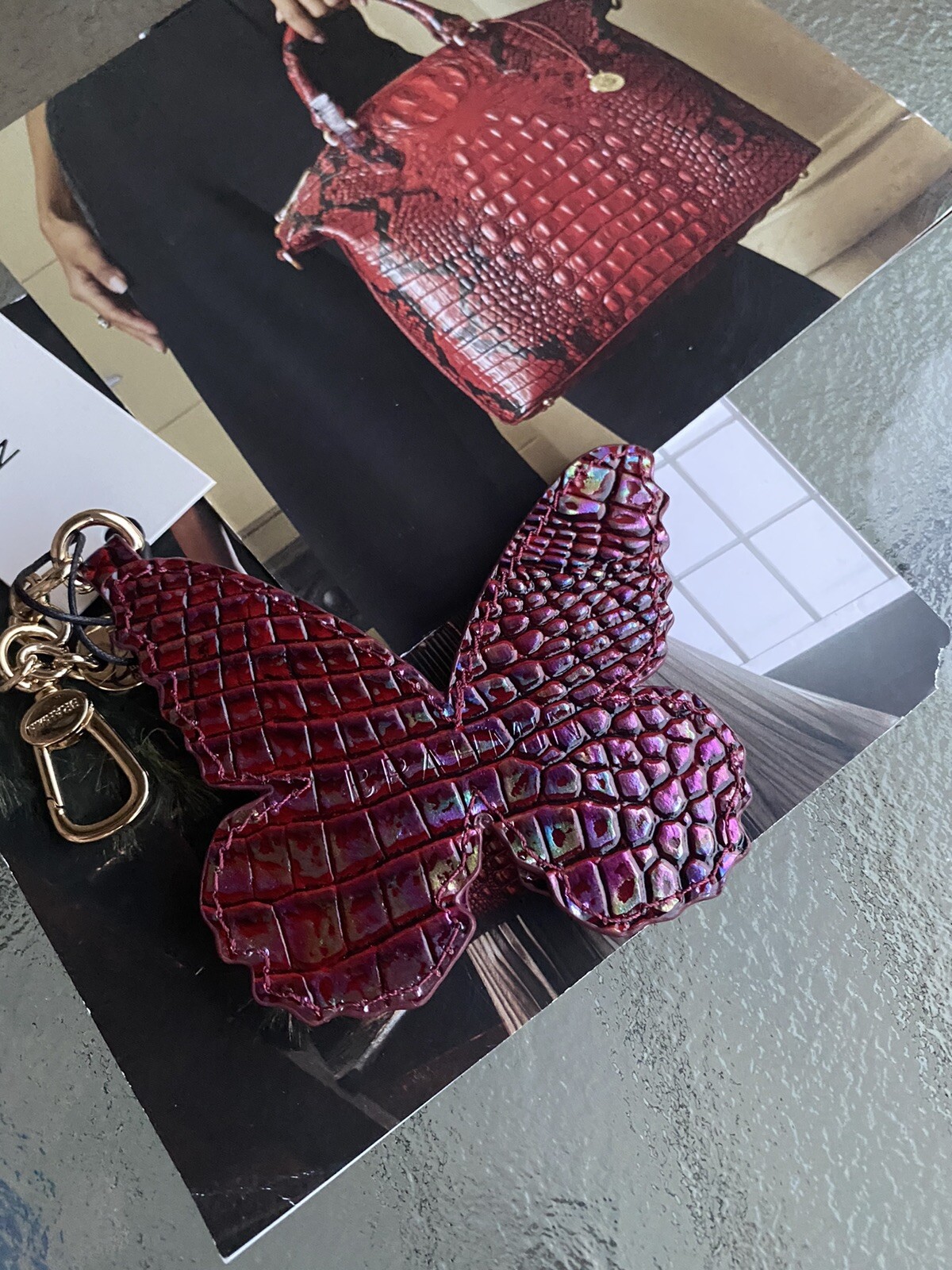 NWT BRAHMIN BUTTERFLY TASSEL SANGRIA MELBOURNE LEATHER | eBay