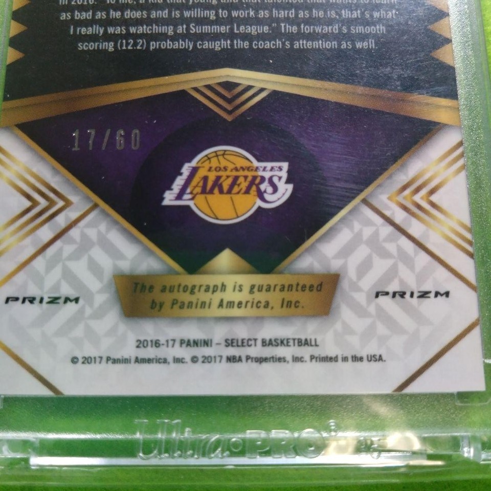Brandon Ingram 2016-17 Panini Select Rookie Autograph Card - Limited ...