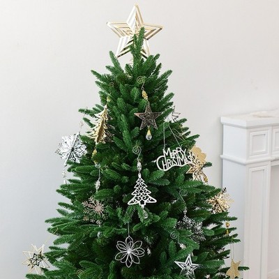 Christmas Iron Ornaments Gold Silver Snowflake Bell Star for Tree Wall ...