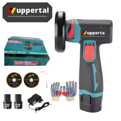Mini cordless angle grinder polishing and cutting machine+2 battery ...