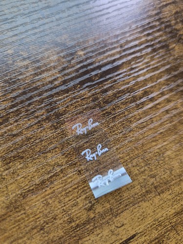 3 Pc. Ray-Ban Aviator Logo For Glasses High Quality UV DTF Raised Decal ...