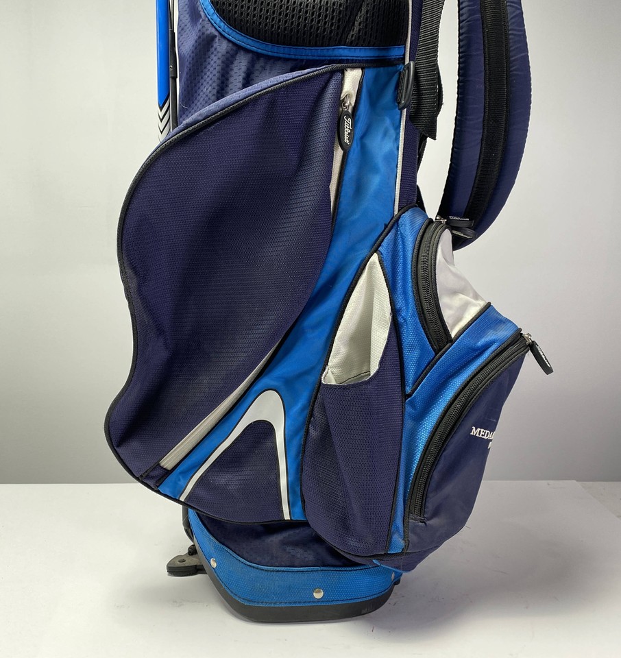 Titleist Stand Bag Blue White 4-Way Divide Single Strap Golf Bag | eBay